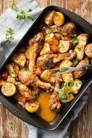 One Pan Lemon Garlic Chicken Potato Bake RecipeTin Eats One Pan Lemon Garlic Chicken Potato Bake RecipeTin Eats