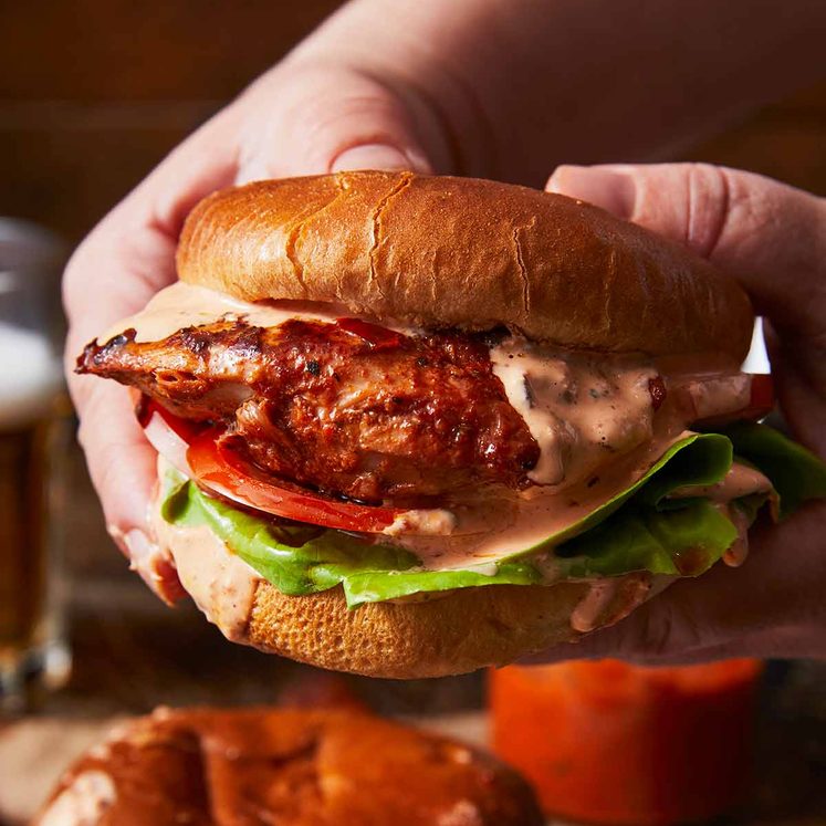 Henry's Crispy Fried Chicken Burger - RecipeTin Eats