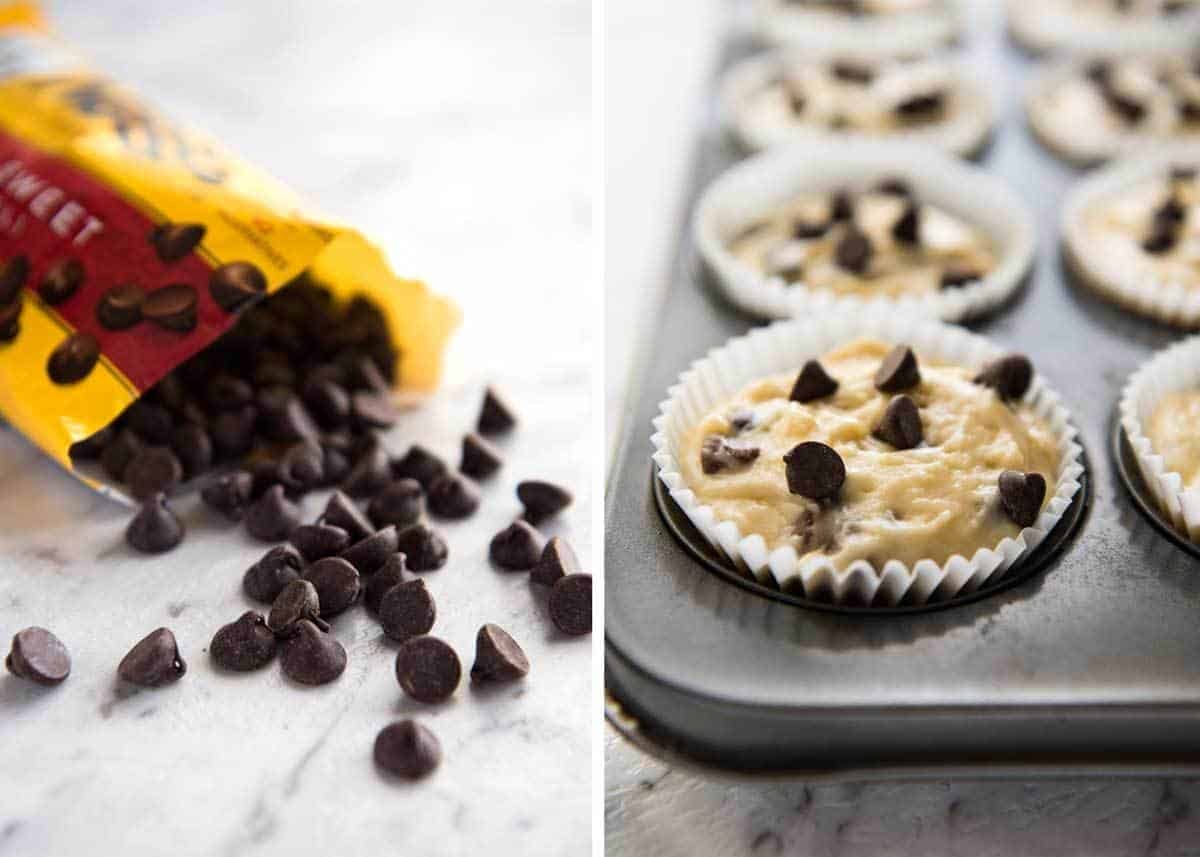 Moist Chocolate Chip Muffin - RecipeTin Eats