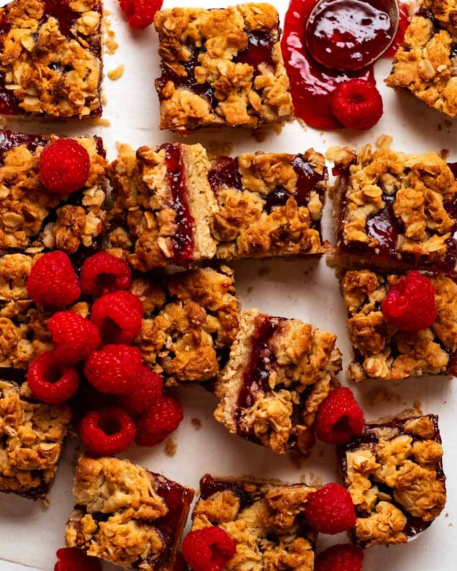 Raspberry Jam Oat Bars - RecipeTin Eats
