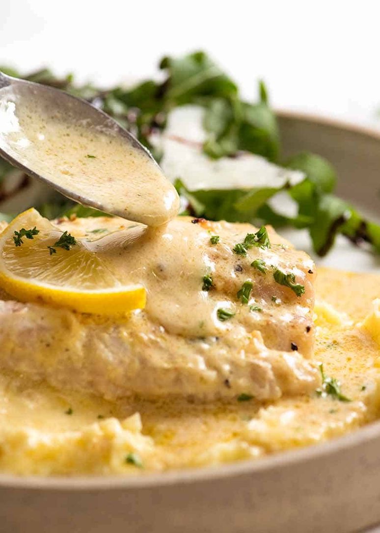 Baked Fish with Lemon Cream Sauce - RecipeTin Eats