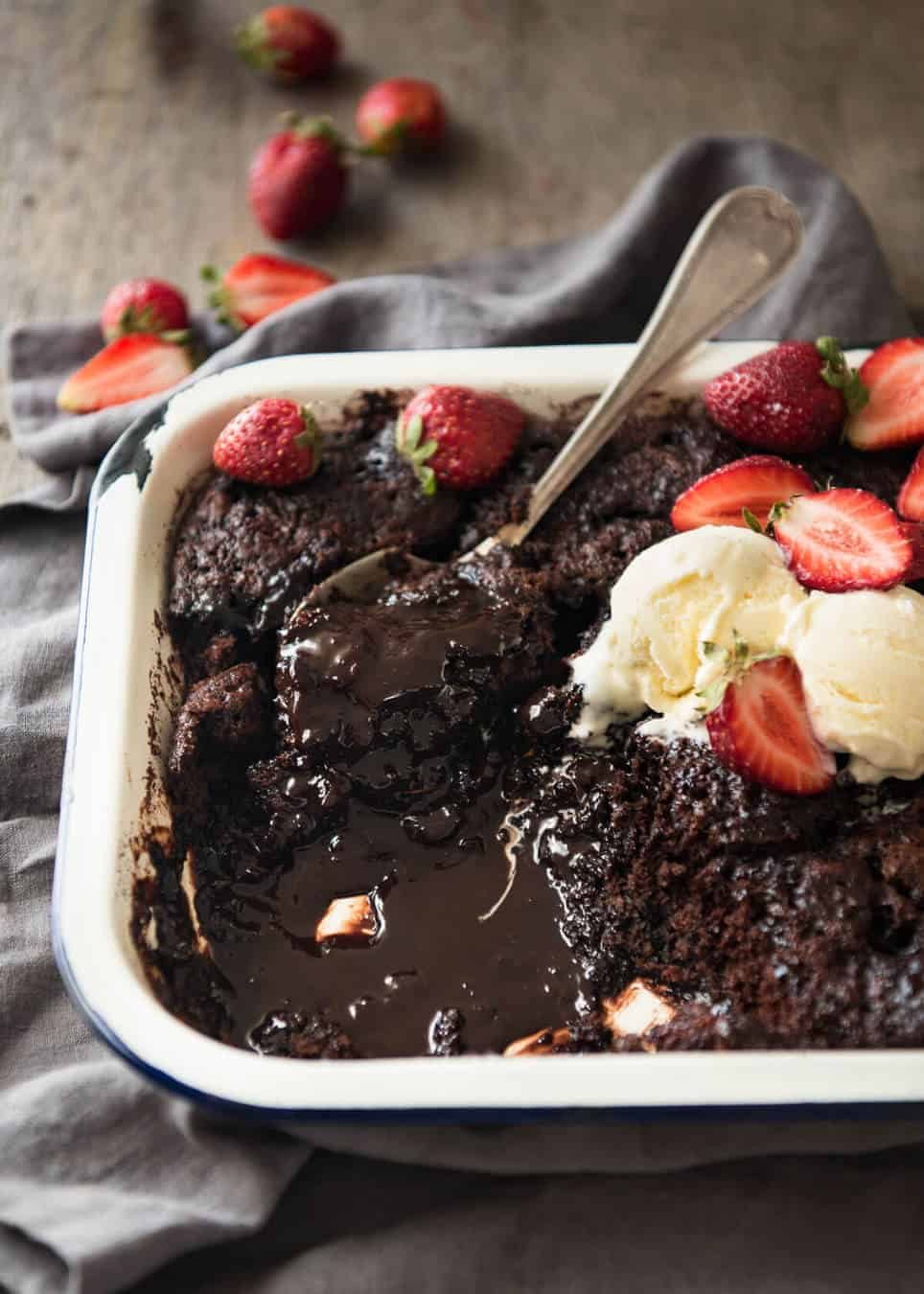 Chocolate Self Saucing Pudding - RecipeTin Eats