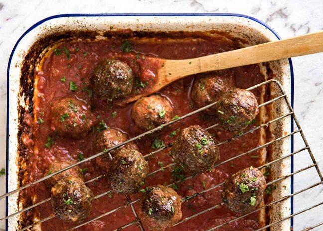 Oven Baked Italian Meatballs - RecipeTin Eats