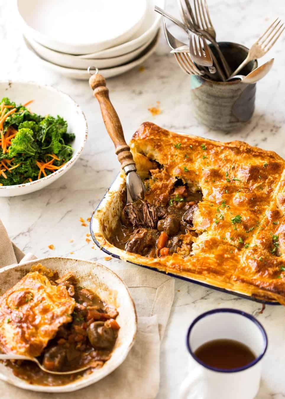 Epic Chunky Beef and Mushroom Pie - RecipeTin Eats