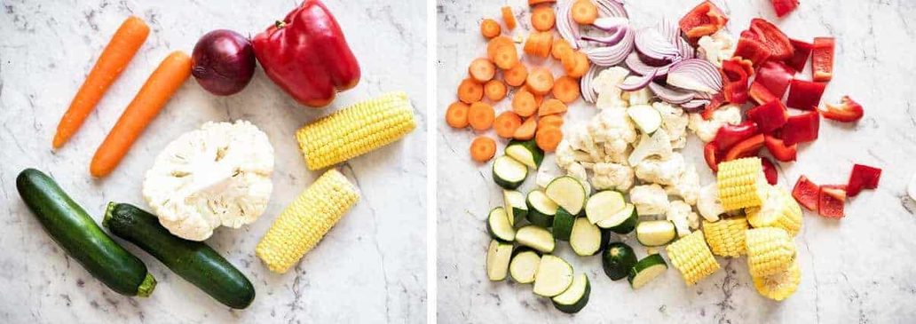 Oven Baked Rice and Vegetables (ONE PAN!!) - RecipeTin Eats