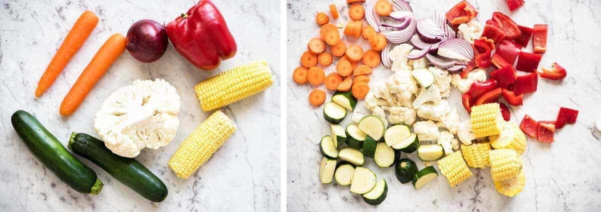 Oven Baked Rice and Vegetables (ONE PAN!!) - RecipeTin Eats