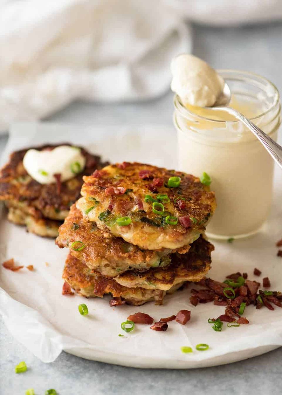 Cheese and Ham Pancakes - RecipeTin Eats