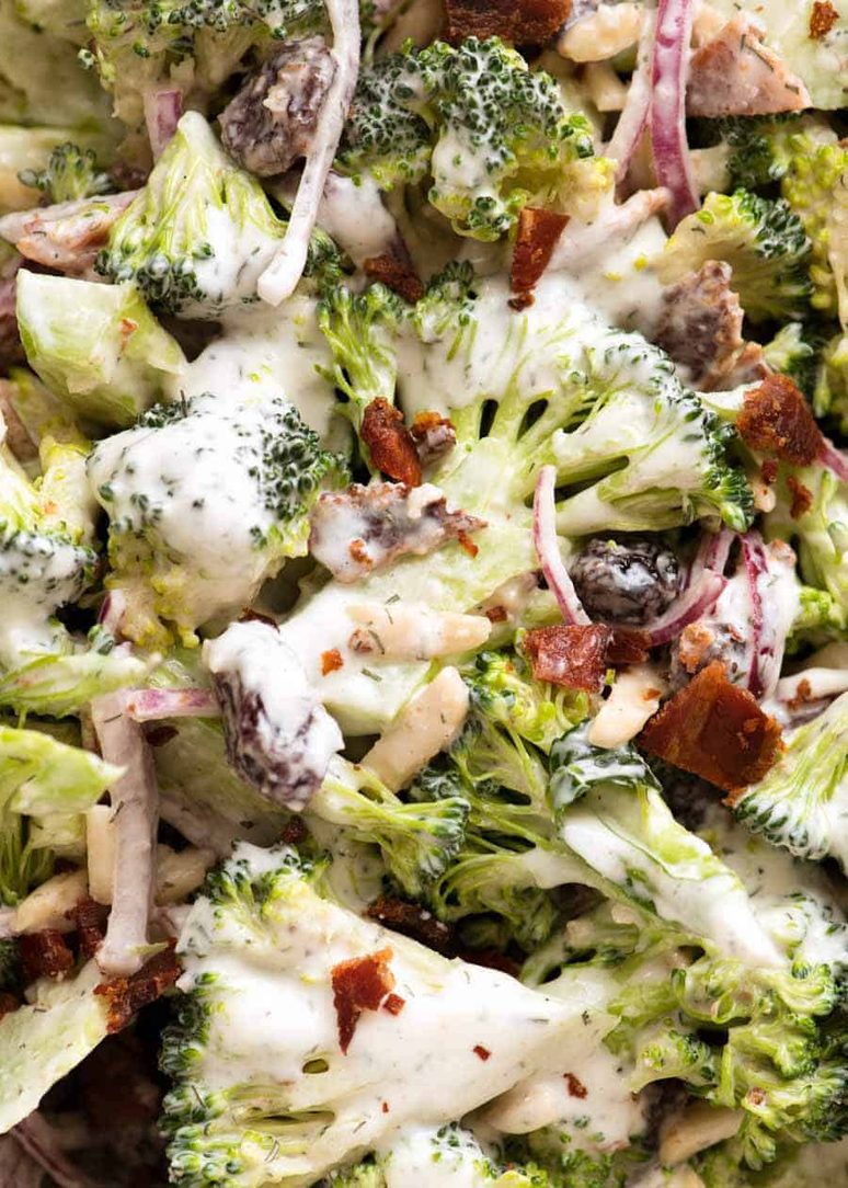 Broccoli Salad with Lighter Creamy Dressing - RecipeTin Eats