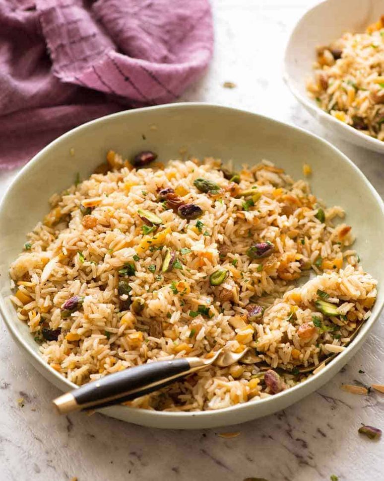 Rice Pilaf with Nuts and Dried Fruit - RecipeTin Eats