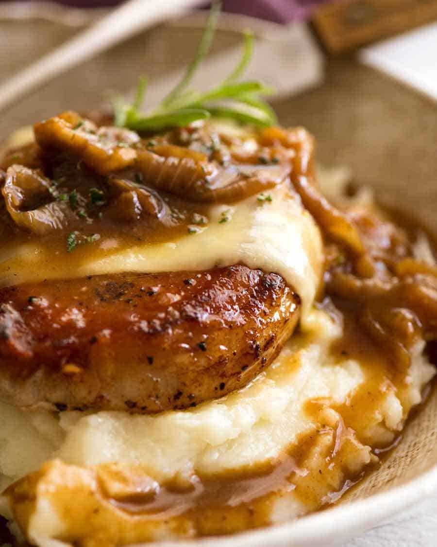 French Onion Smothered Pork Chops - RecipeTin Eats