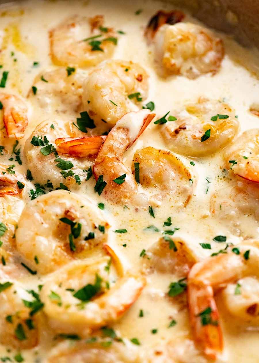 Creamy Garlic Prawns (Shrimp) - RecipeTin Eats