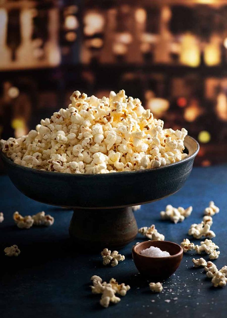 Lightly Sweet 'n Salty CRISPY Butter Popcorn - RecipeTin Eats