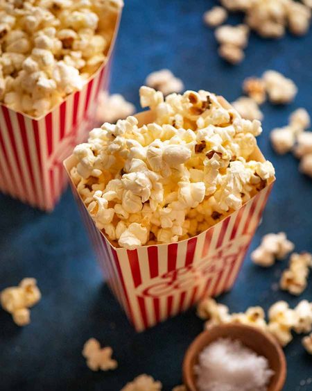 Lightly Sweet 'n Salty CRISPY Butter Popcorn - RecipeTin Eats