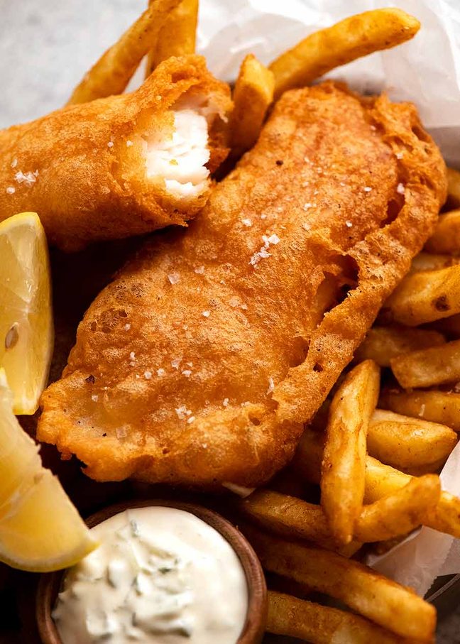 Crispy Beer Battered Fish - RecipeTin Eats