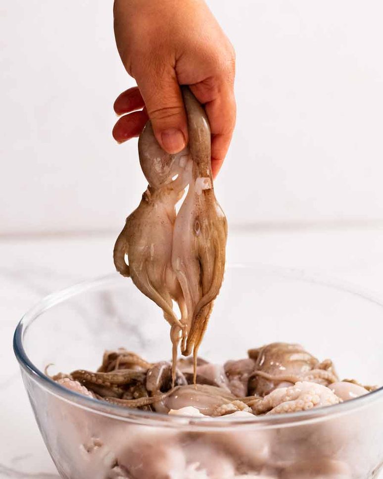 Crispy marinated baby octopus - RecipeTin Eats