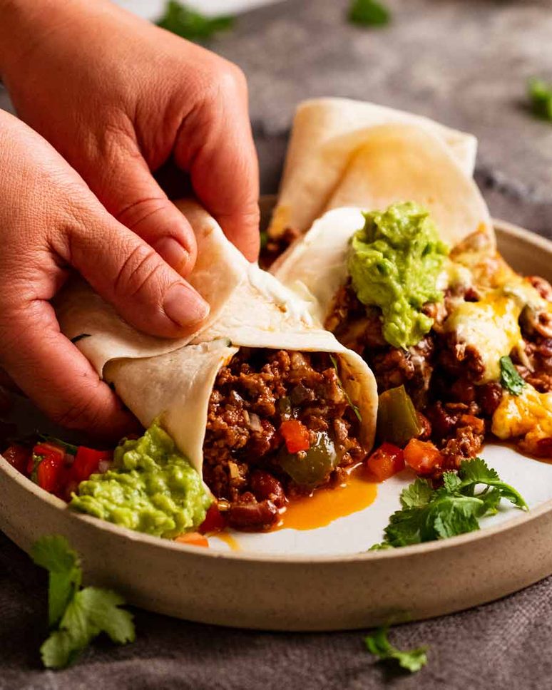 Cheesy Mexican beef and bean bake - RecipeTin Eats