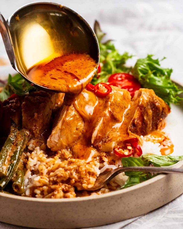 Thai red curry pot roast chicken - RecipeTin Eats