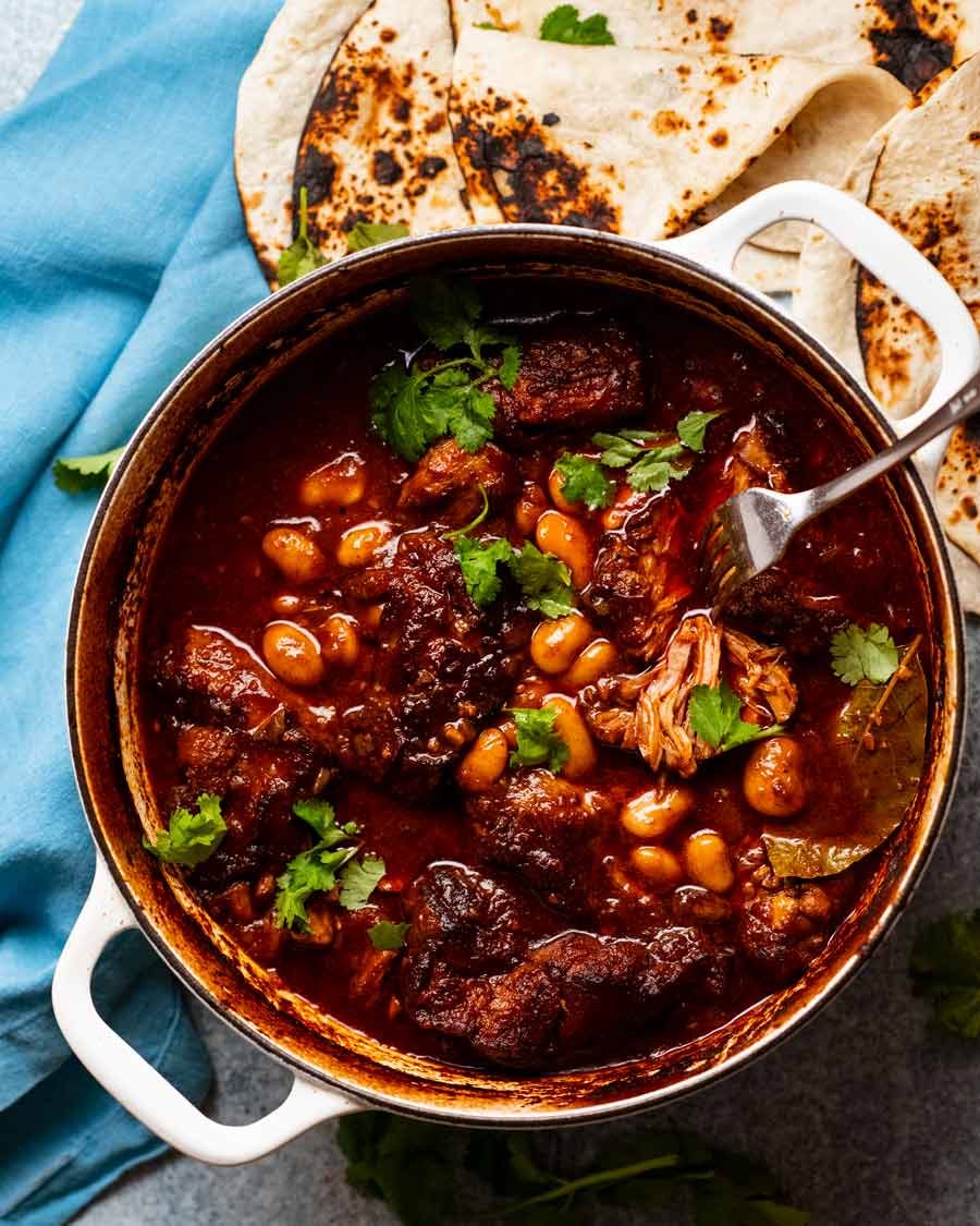 Mexican Chipotle Pork & Beans - RecipeTin Eats
