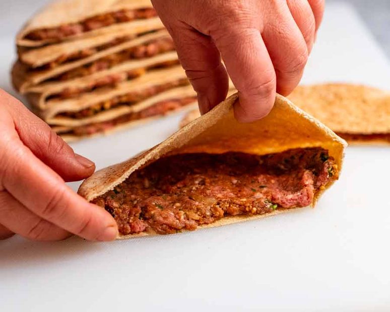 Arayes - Lebanese Meat-Stuffed Crispy Pita - RecipeTin Eats
