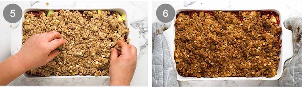 Rhubarb Crumble with Apple - RecipeTin Eats