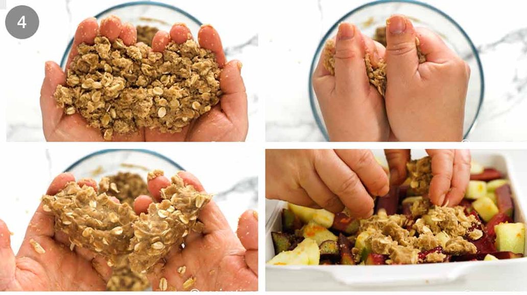 Rhubarb Crumble with Apple - RecipeTin Eats