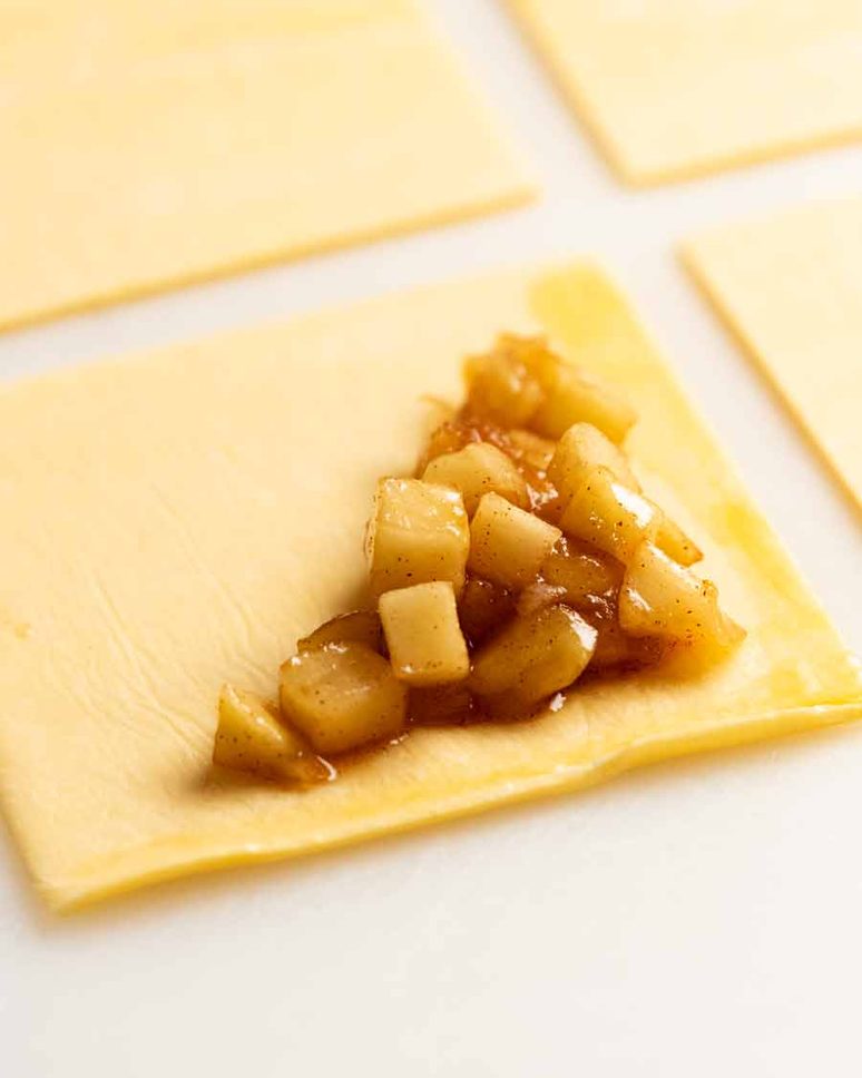 Apple Turnovers - with cream filled option - RecipeTin Eats