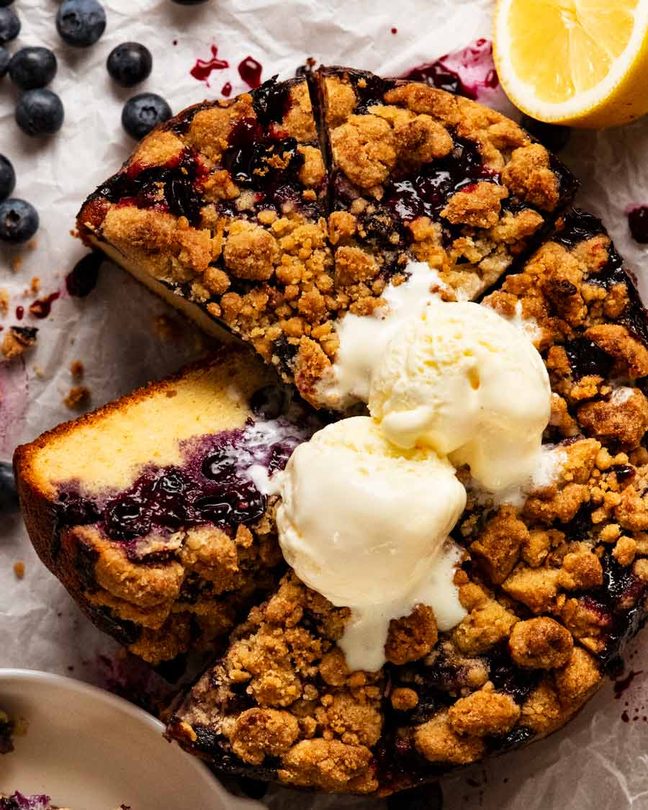 Bursting Blueberry Crumb Cake - RecipeTin Eats