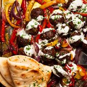 Tray bake dinner: Lamb kofta meatballs - RecipeTin Eats
