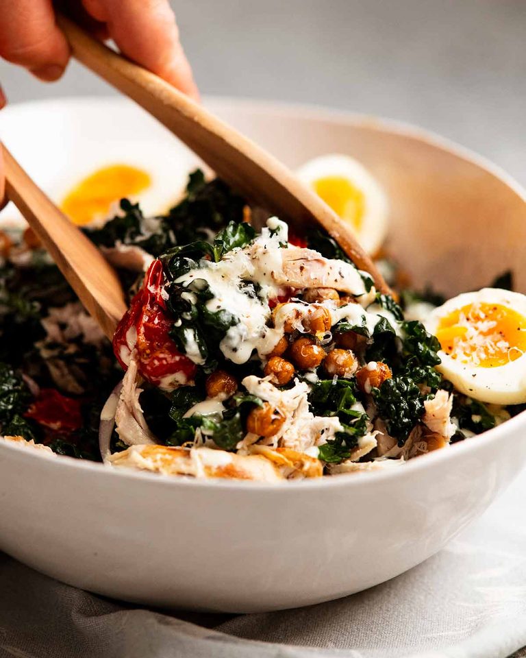 The most amazing Chicken Kale Salad - RecipeTin Eats