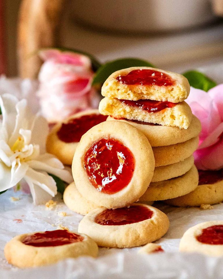 Jam Drops (Thumbprint Cookies) - RecipeTin Eats