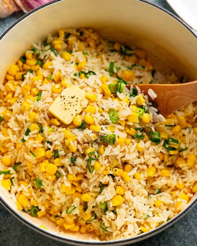 Hot buttered corn rice - RecipeTin Eats