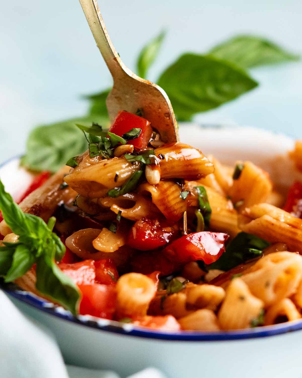 Bruschetta summer pasta salad - RecipeTin Eats