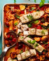 Puttanesca Fish Tray Bake image Puttanesca Fish Tray Bake image