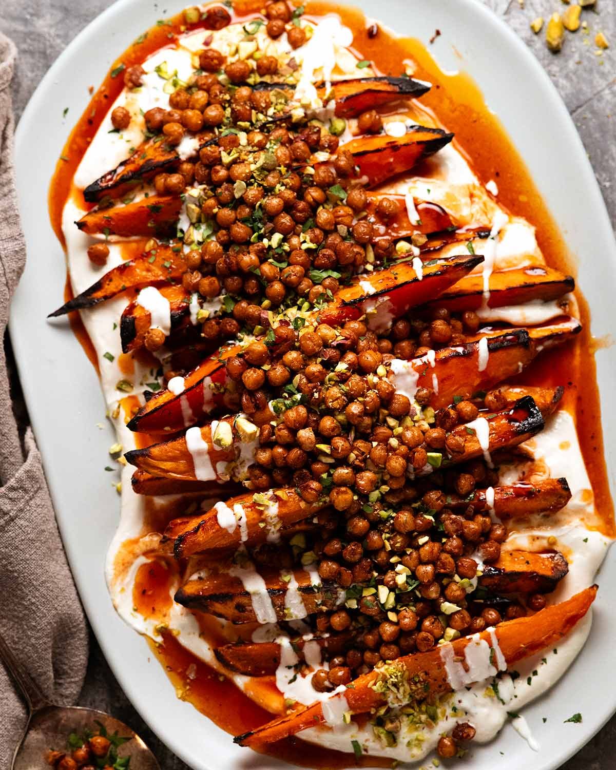 Maple sweet potato salad with whipped tahini - RecipeTin Eats