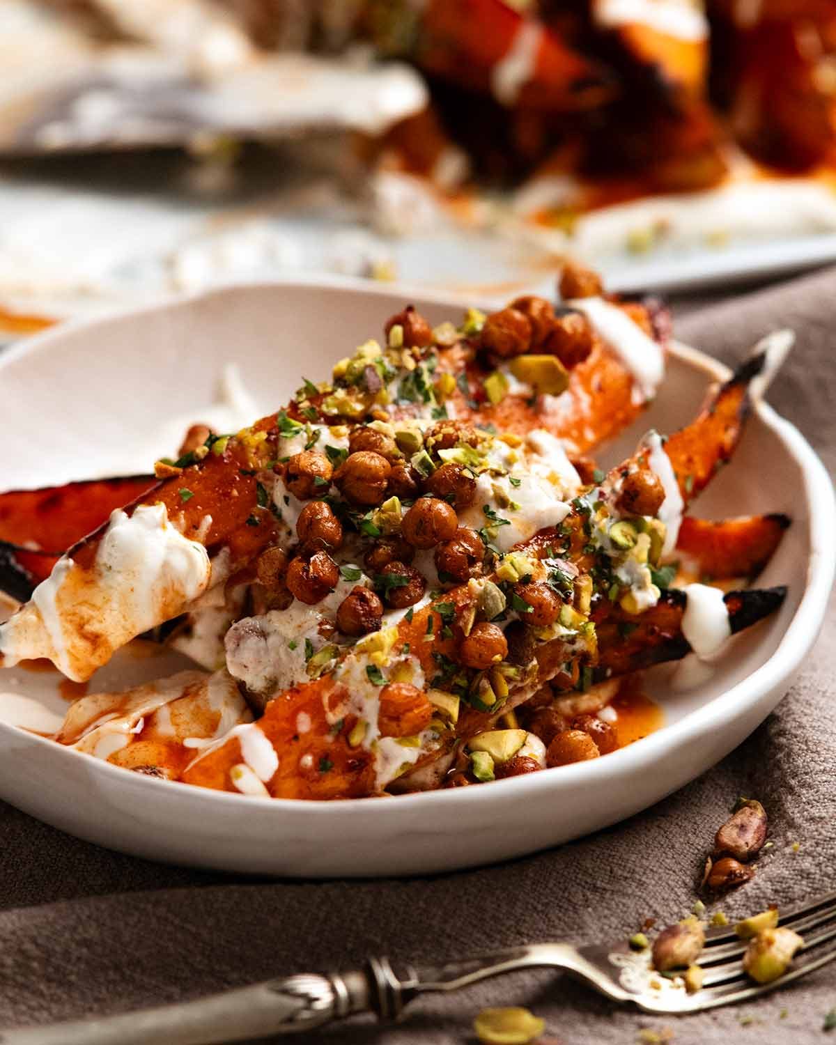 Maple sweet potato salad with whipped tahini - RecipeTin Eats