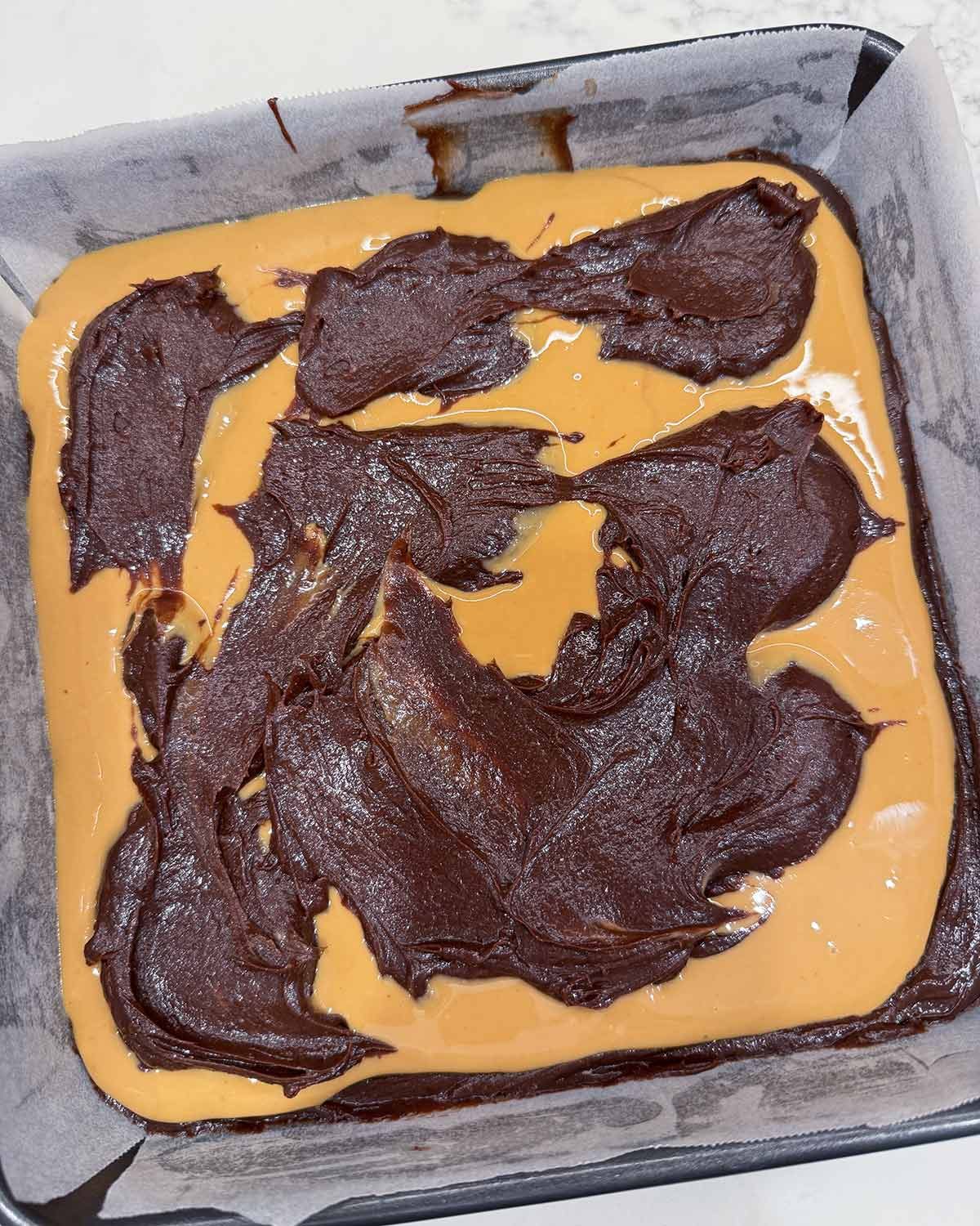 Peanut Butter Stuffed Brownies - RecipeTin Eats