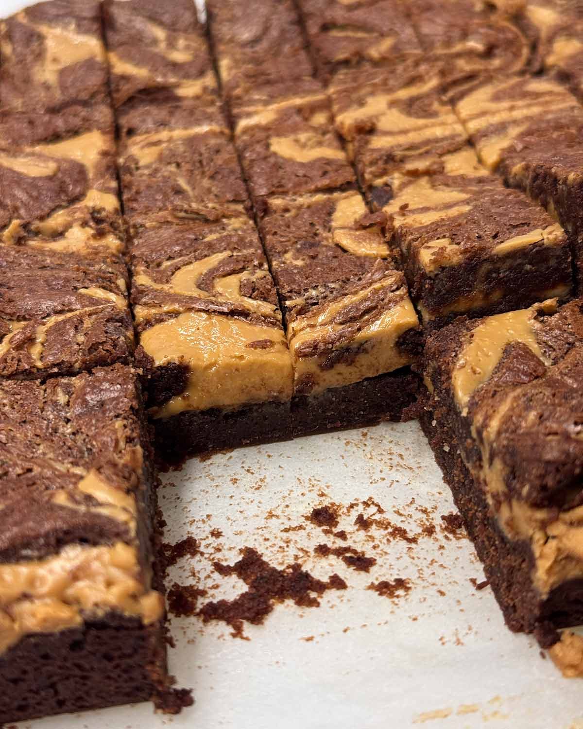 Peanut Butter Stuffed Brownies - RecipeTin Eats