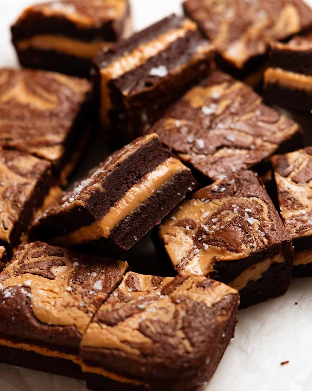 Peanut Butter Stuffed Brownies - RecipeTin Eats