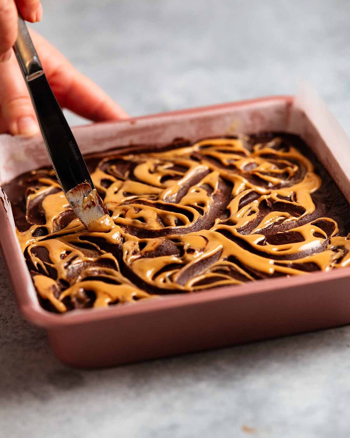 Peanut Butter Stuffed Brownies - RecipeTin Eats
