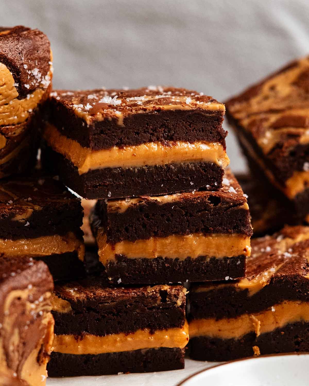 Peanut Butter Stuffed Brownies - RecipeTin Eats