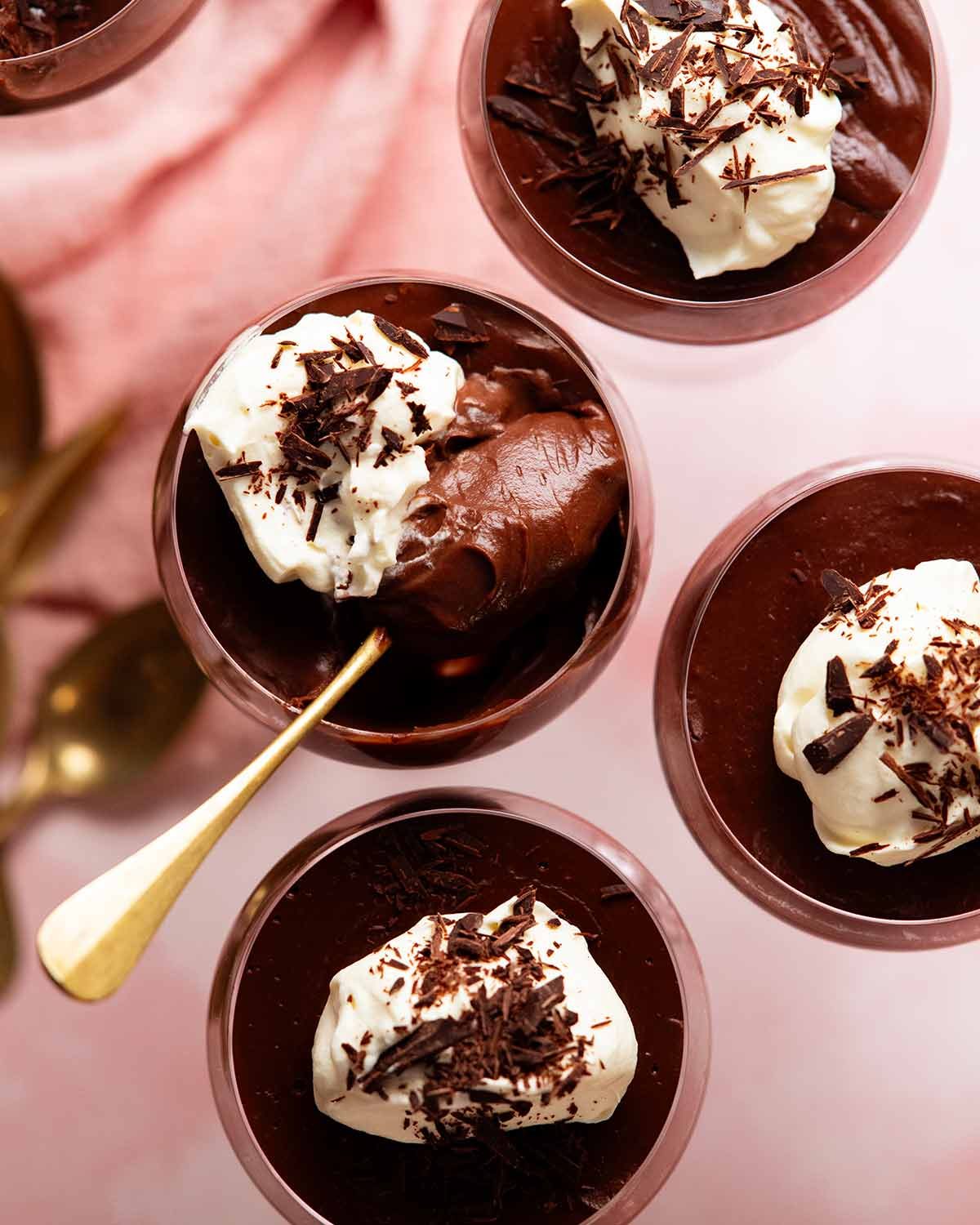 Chocolate Pudding Pots - RecipeTin Eats