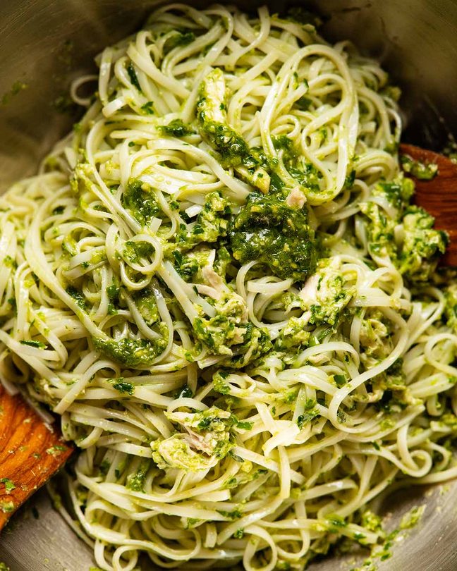 Green Ginger Rice Noodles - RecipeTin Eats