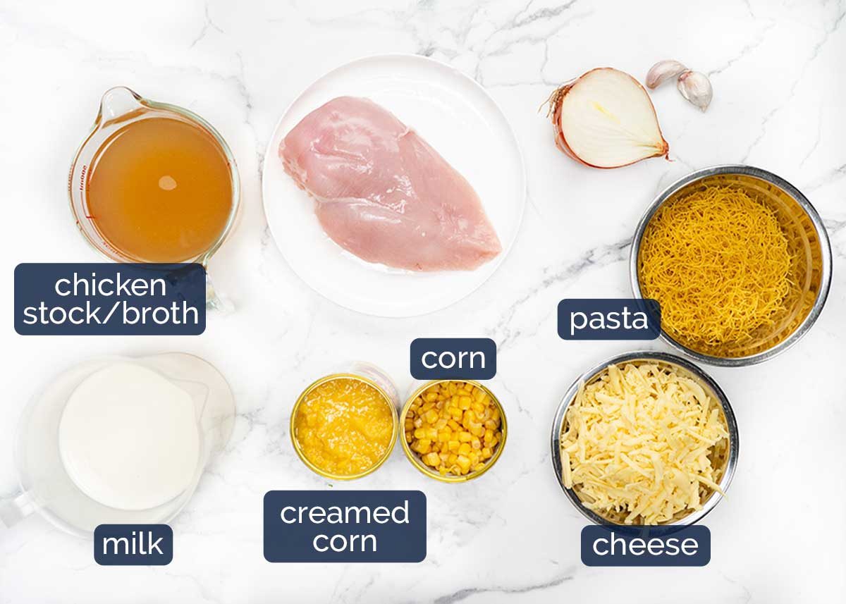 Chicken and Sweet Corn Soup with Noodles - RecipeTin Eats