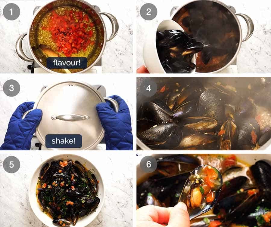 How to cook Mussels with Garlic White Wine Sauce | RecipeTin Eats