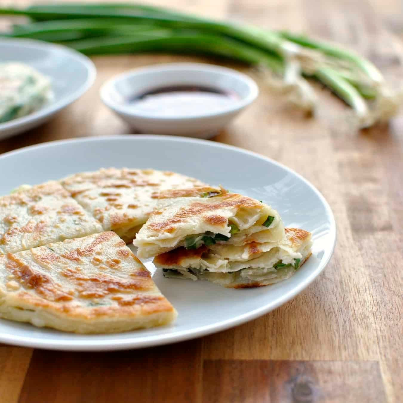 Chinese Scallion Pancakes (shallots/green onion) | RecipeTin Eats