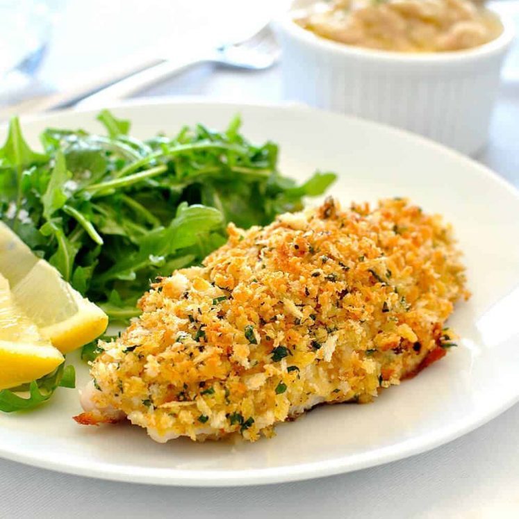 Healthy Parmesan Garlic Crumbed Fish | RecipeTin Eats