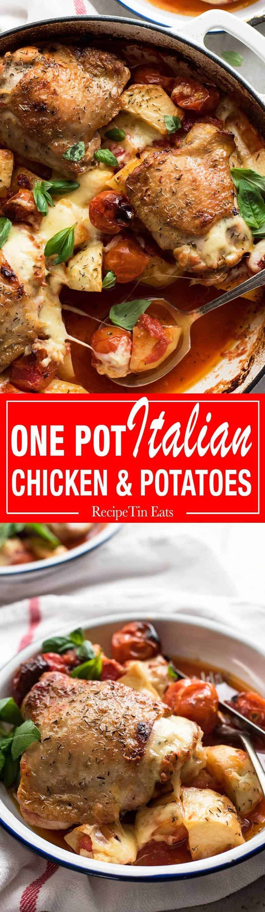 Baked Italian Chicken with Potatoes | RecipeTin Eats