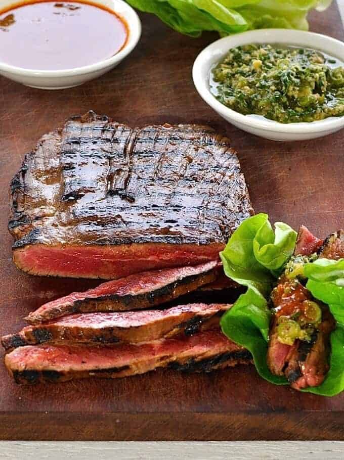 Momofuku Marinated Beef Skirt Steak Ssam | RecipeTin Eats