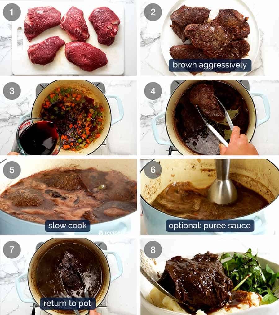 Slow Cooked Beef Cheeks in Red Wine Sauce | RecipeTin Eats