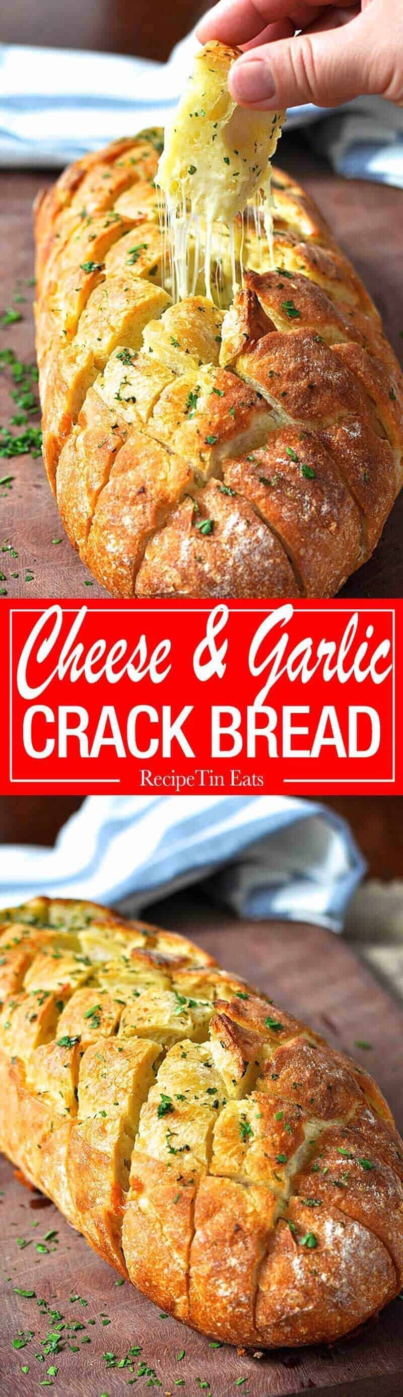 Cheese and Garlic Crack Bread (Pull Apart Bread) | RecipeTin Eats
